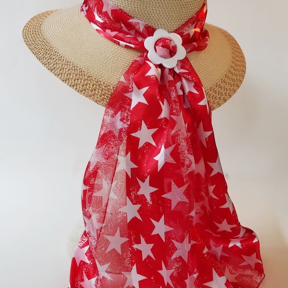 Accessories | 6 Pc Tshirt Clip Scarf Ring Floral Round Slide | Poshmark